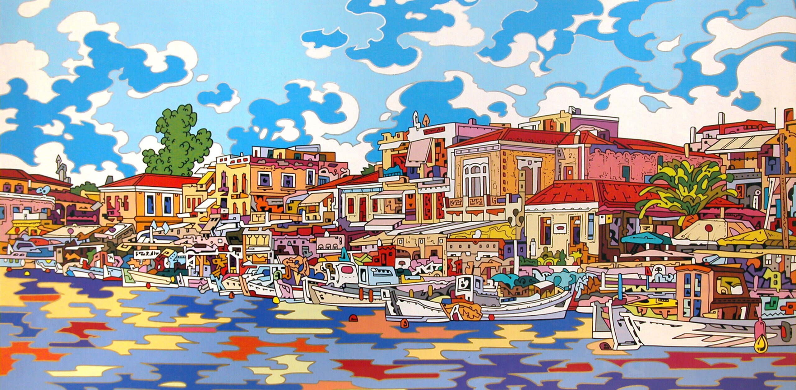 The Saronic Gulf in the pop-art version by Benoit Paré At Kapopoulos ...